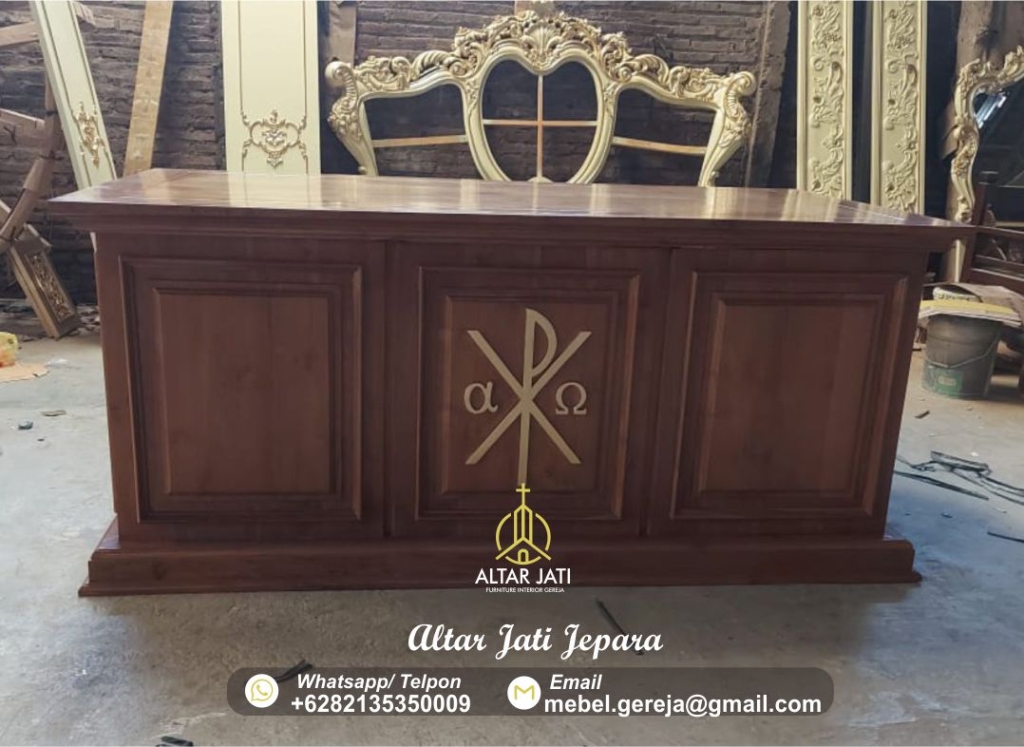 Jual Meja Altar Gereja HKBP, Meja Altar Gereja HKBP Minimalis