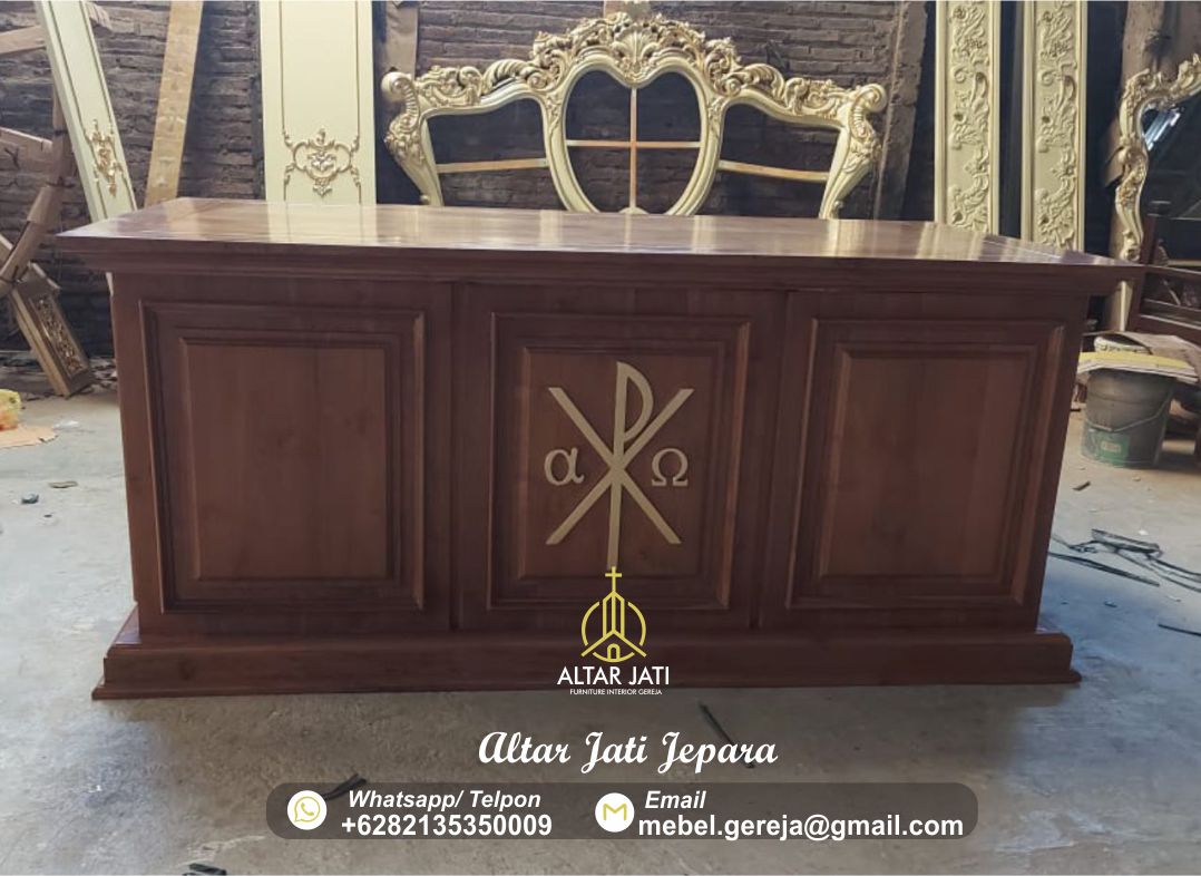 Jual Meja Altar Gereja HKBP, Meja Altar Gereja HKBP Minimalis
