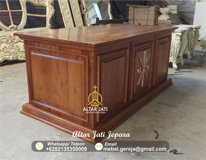 Jual Meja Altar Gereja HKBP, Meja Altar Gereja HKBP Minimalis