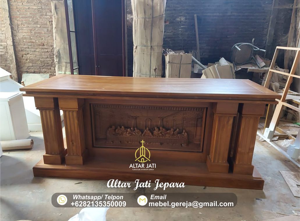 Harga Meja Altar Gereja Katolik, Meja Altar Katolik Perjamuan,
