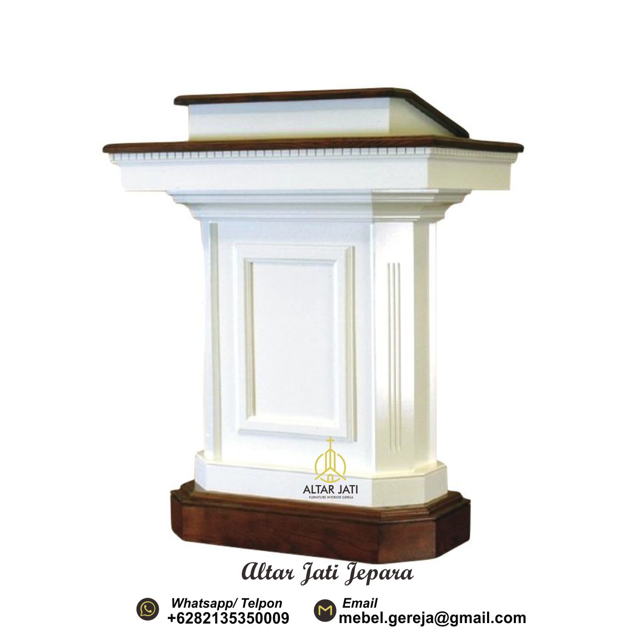 Jual Mimbar Gereja Minimalis, Podium Gereja Minimalis Elegan