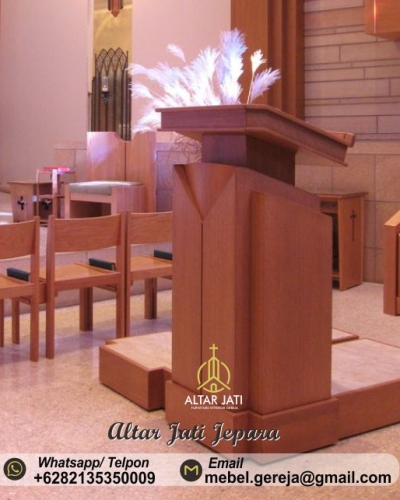 Desain Mimbar Gereja 2025, Mimbar Gereja Modern Model Terbaru