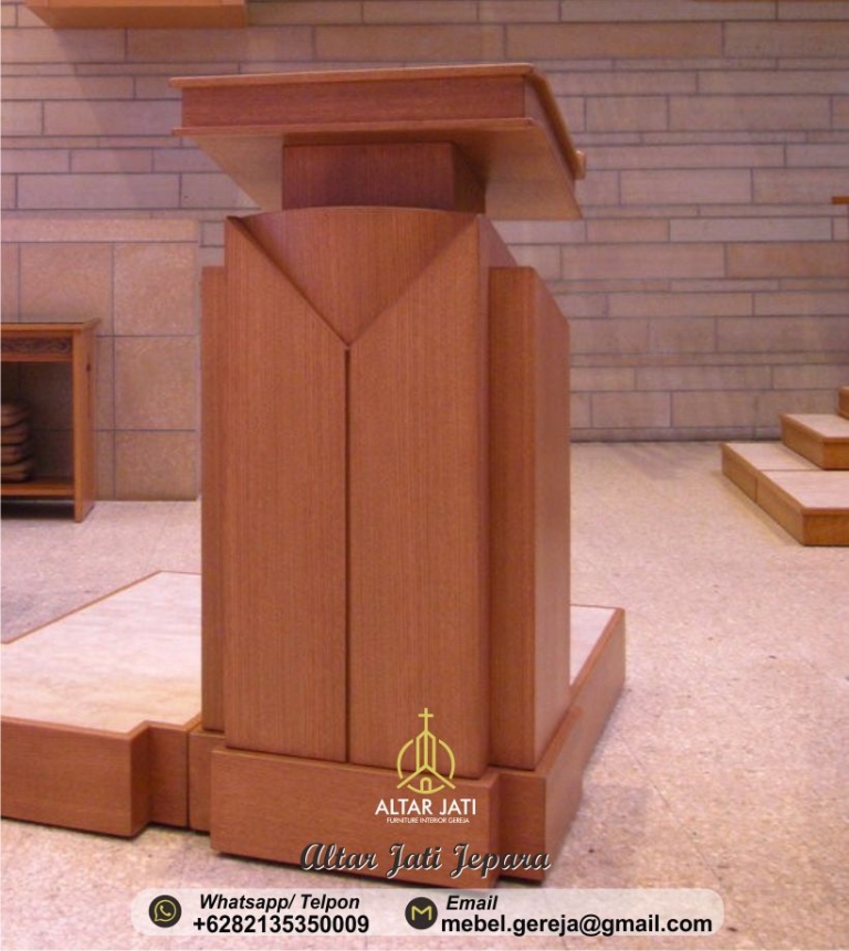 Desain Mimbar Gereja 2025, Mimbar Gereja Modern Model Terbaru