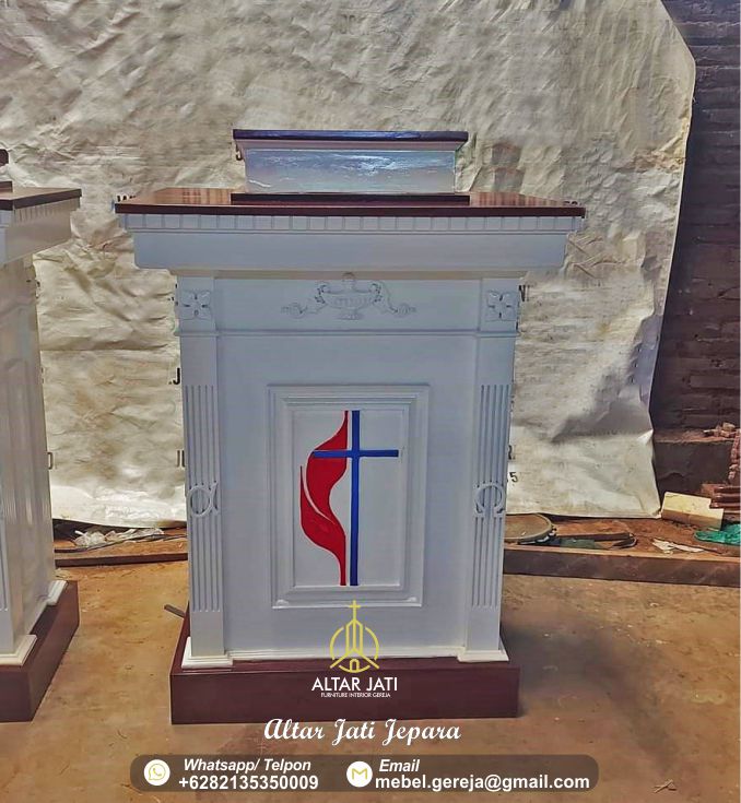 Mimbar Gereja Kristen Klasik Modern, Mimbar Protestan Minimalis